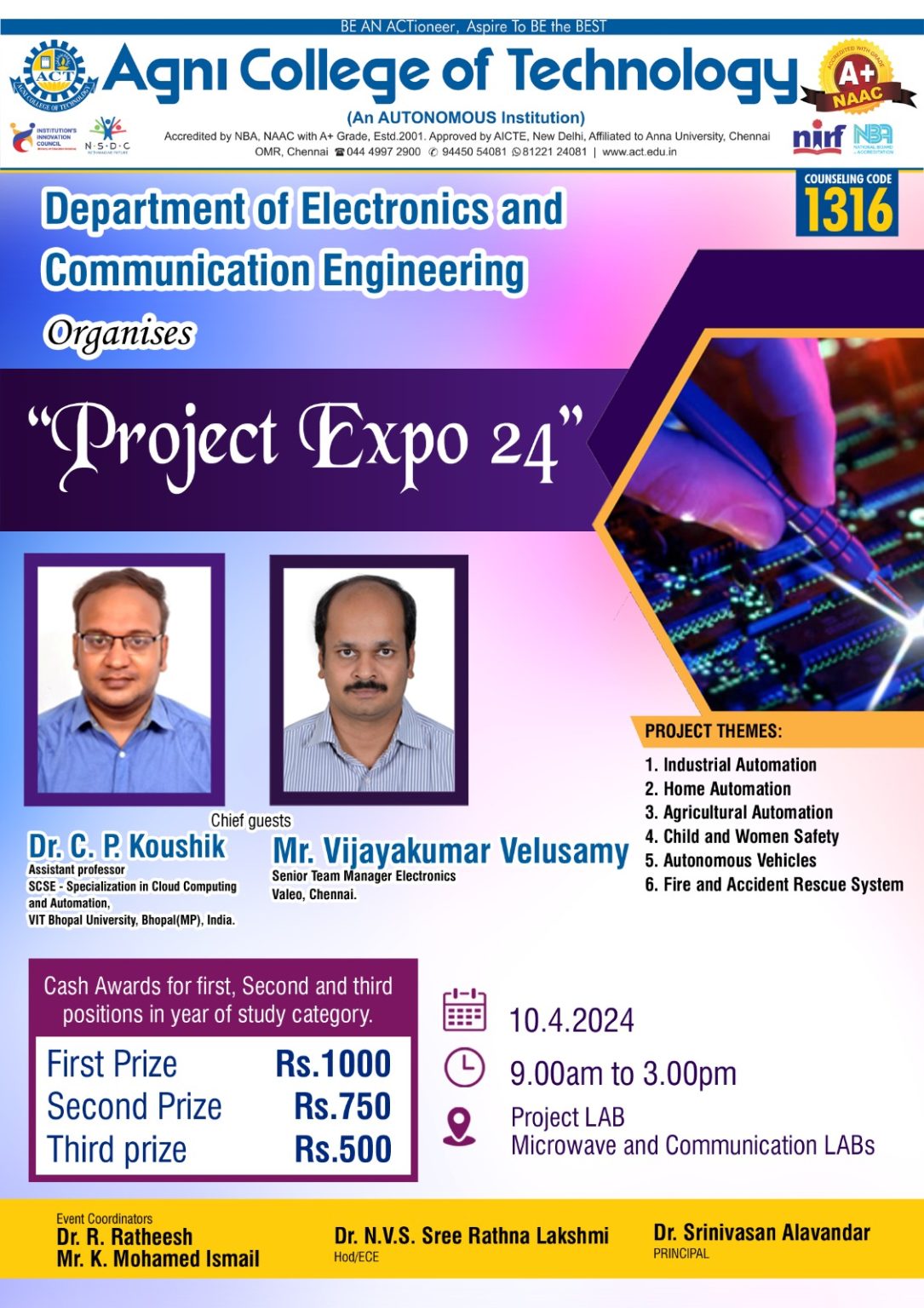 Project Expo 24 - Agni College of Technology (ACT)