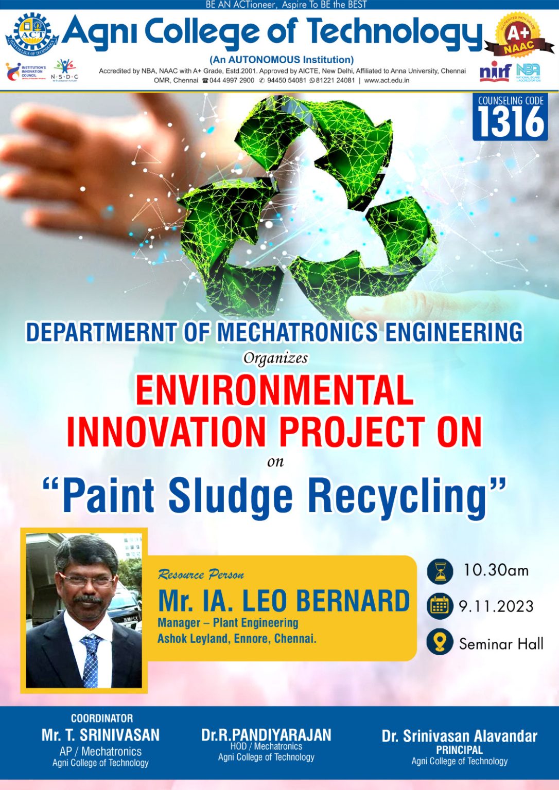 Environmental Innovation Project on Paint Sludge Recycling – Agni ...